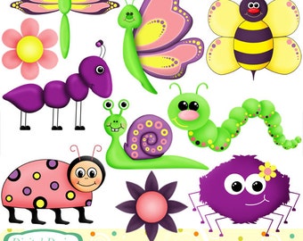 Cute bug clip art | Etsy