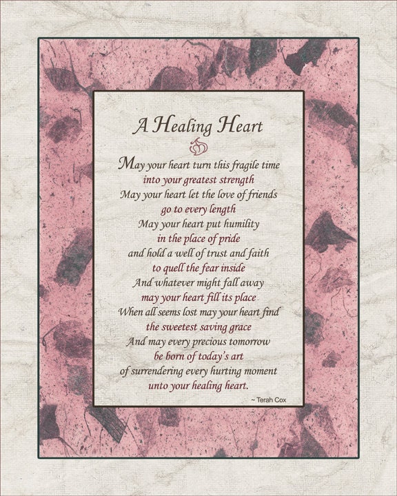 Healing sympathy poem HEALING HEART by Terah Cox