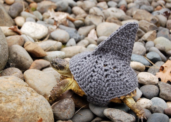 Tortoise or turtle cozy size S shark fin cozy 4.5-5-inch