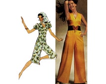 Popular items for bell bottom jumpsuit on Etsy