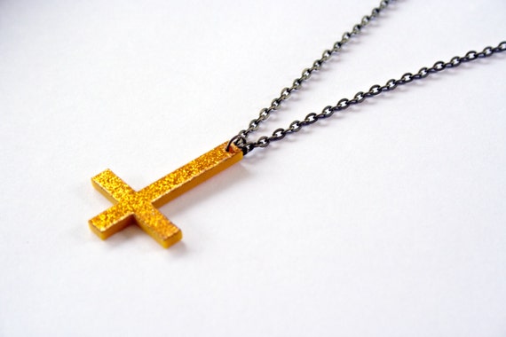upside down cross inverted cross black by misanthropycreations