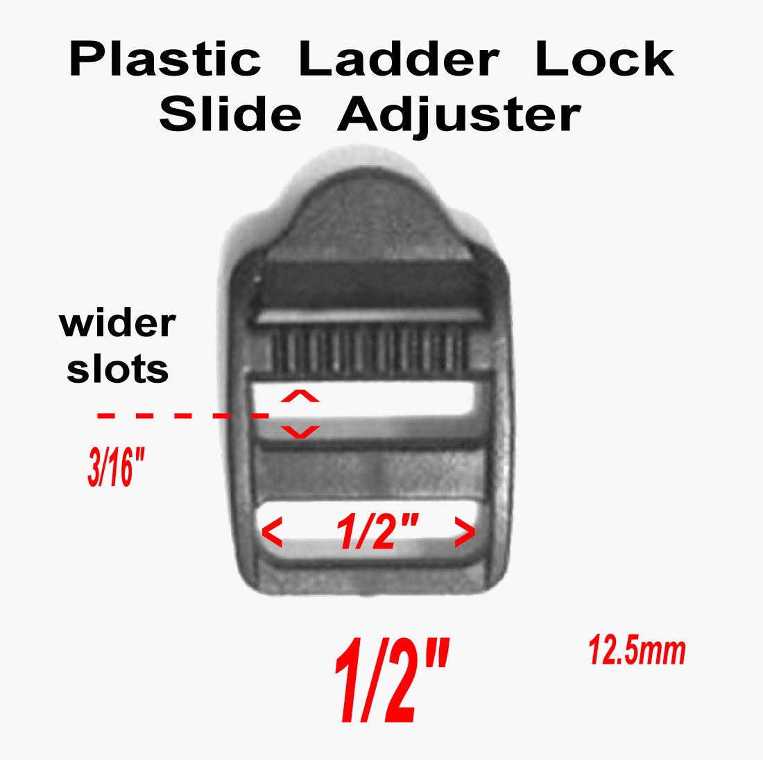 20 PIECES 1/2 Ladder Tension Lock 1/2 inch Strap