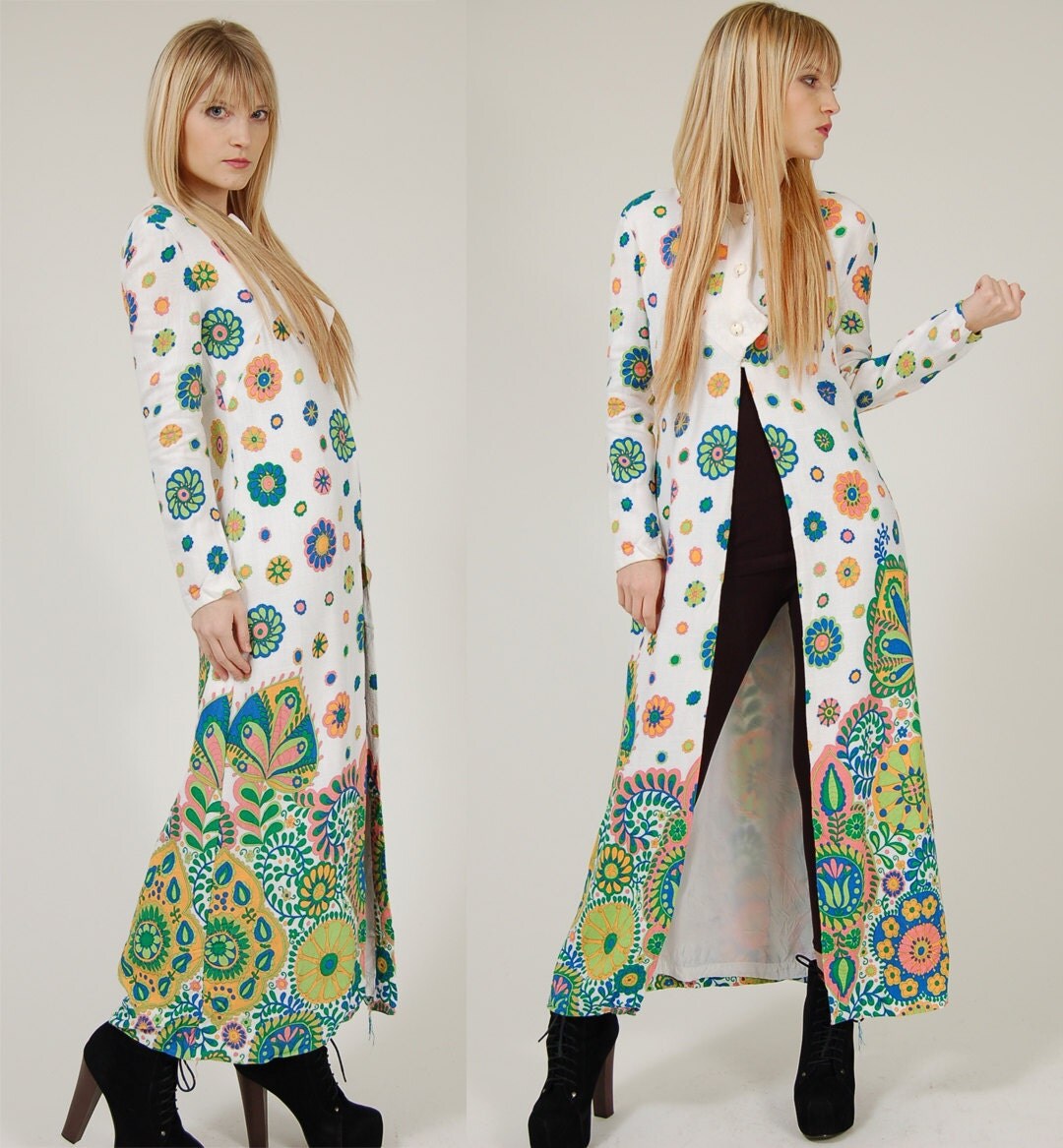 Vintage 70s PSYCHEDELIC Jacket FLORAL Hippie by LotusvintageNY