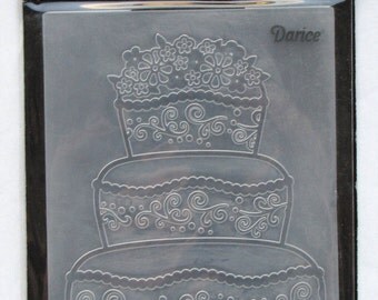 Darice Wedding Cake - Fancy cake - A2 Embossing Folder, wedding card ...