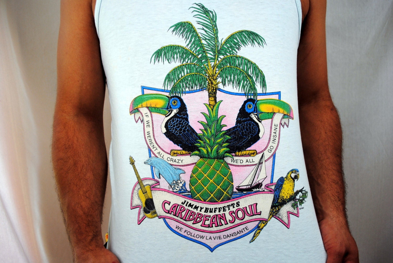 Vintage 1987 Jimmy Buffett Caribbean Soul Tank Top
