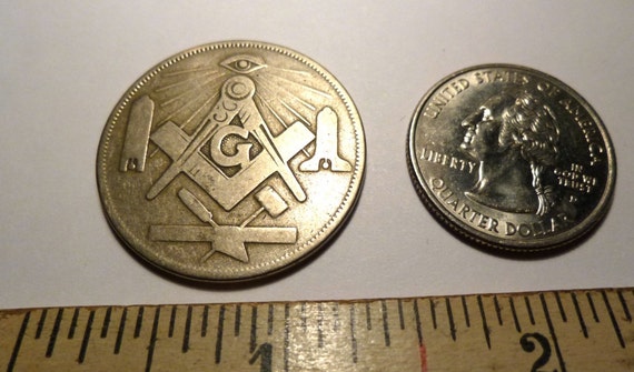 Vintage MADE A MASON Token Coin. Mysterious Freemason Masonic