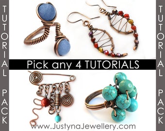 Button Ring Tutorial Sale Pack Button Jewelry by JustynaJewellery