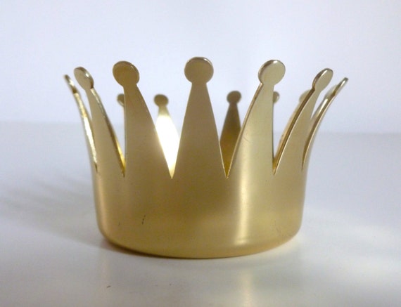 Vintage Aluminum Hallmark Gold Crown Corporate Ashtray