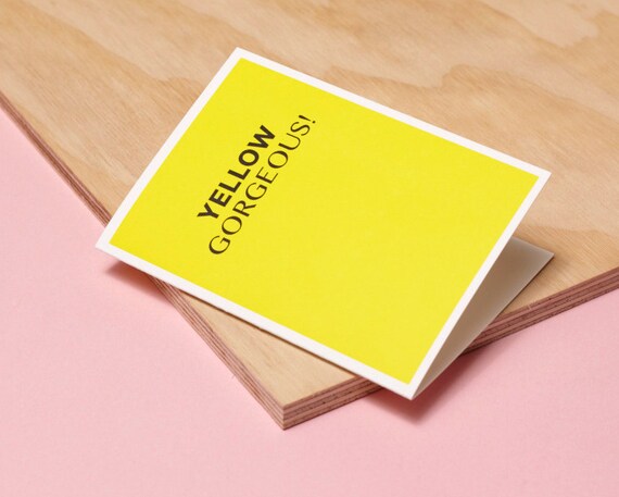 Items similar to Greeting Card - Yellow Gorgeous on Etsy