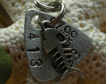 Handstamped Cat ID Tag Pet ID Tag Cat Name Tag The Tabby