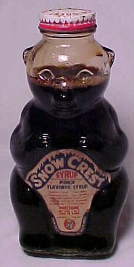 1940 Snow Crest Beverages Salem Mass. Figural Teddy Bear