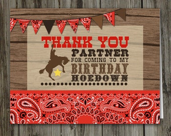 Cowboy thank you | Etsy
