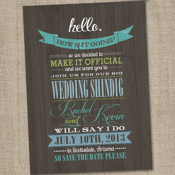 Hello. Please Save the Date. Printable Save The Date Wedding