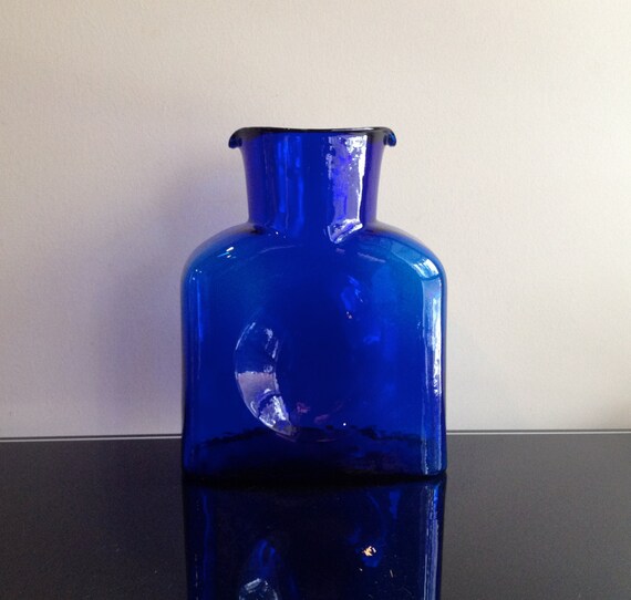 Blenko Cobalt Blue Water Pitcher or Wine Decanter