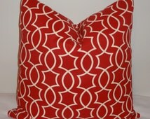 Popular items for red geometric pillow on Etsy