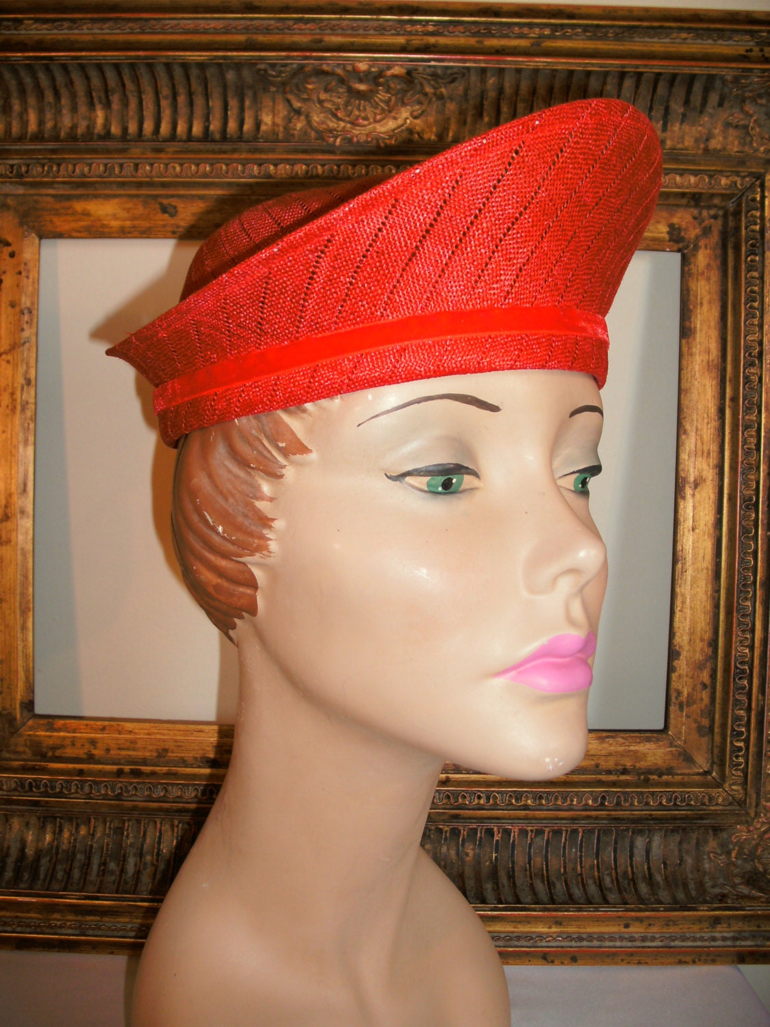 Vintage 1980’s Maeve Carr Red Woven Hat – Haute Juice