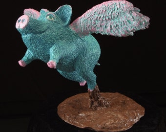 Paper mache pig | Etsy