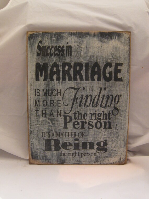 Rustic Subway Marriage Sign Success in marriage is much more than ...