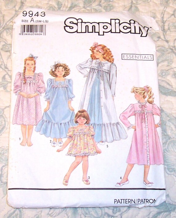 Vintage Sewing Pattern 1990 Simplicity by PatternsAndPinafores