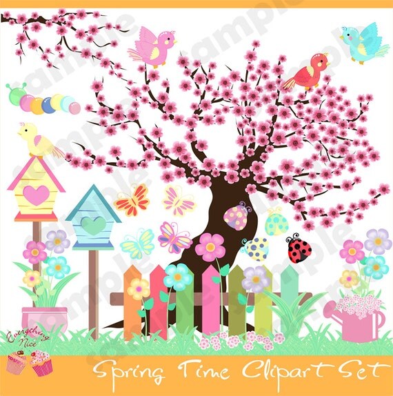 Spring Time Clip Art Set