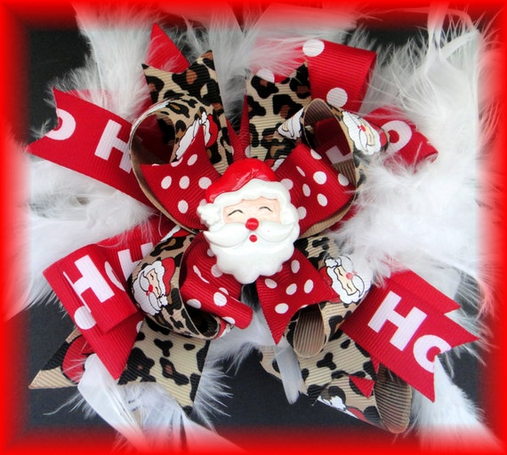 Items similar to Wild About Santa Over-the-Top Leopard Santa Claus ...