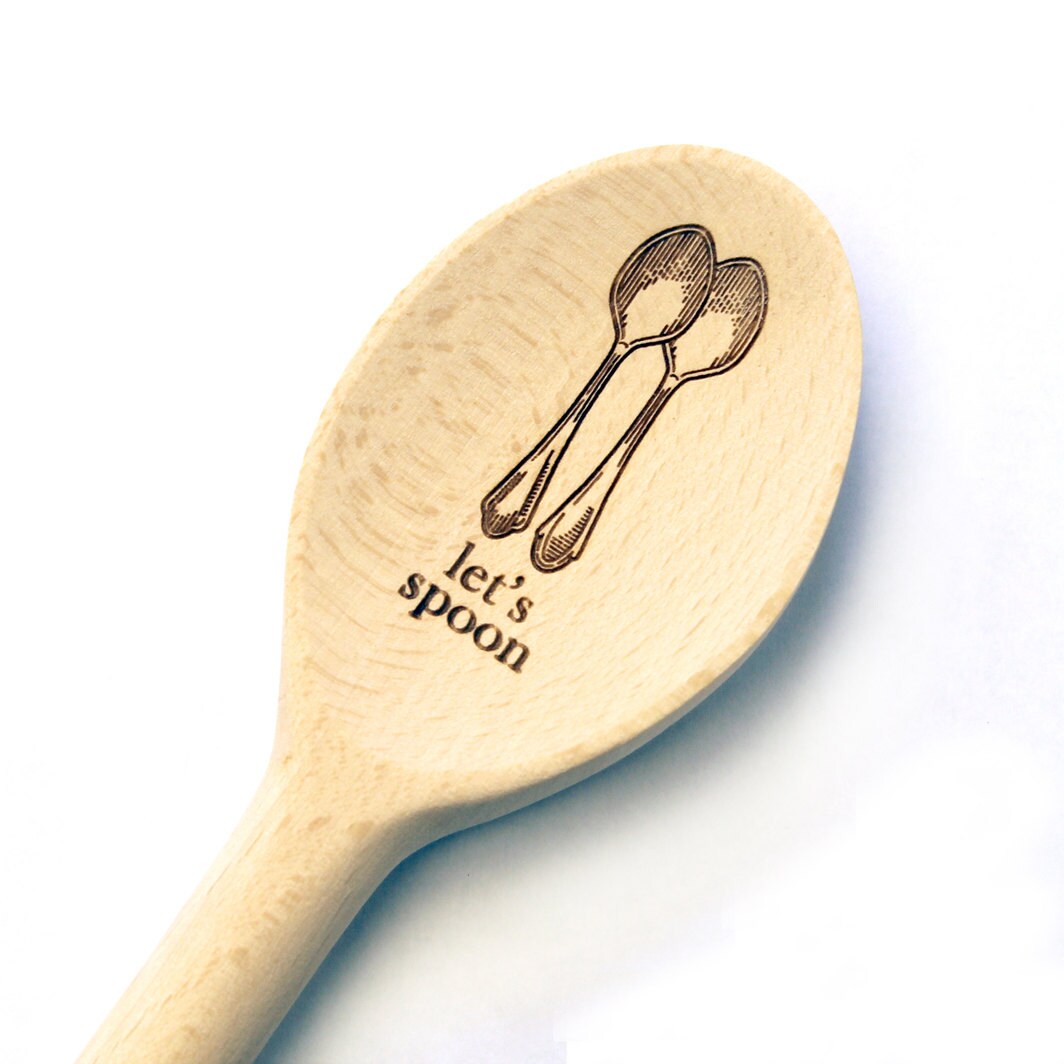 Big Stirrer Wooden Spoon Let's Spoon by FoolhouseAustralia