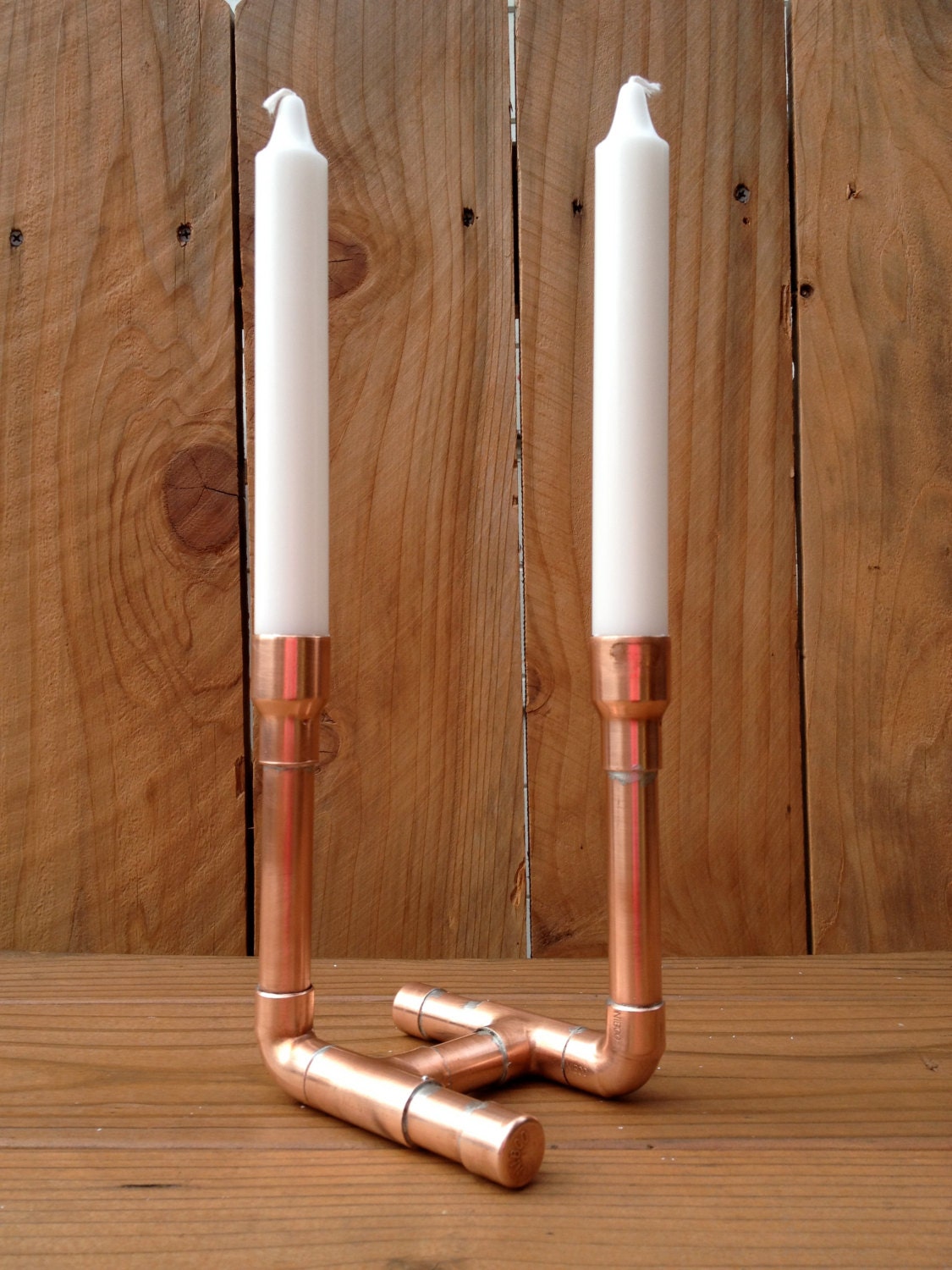 Copper Pipe Candle Holder Industrial Design by MacAndLexie on Etsy Copper Pipe Candle Holder Industrial Design by MacAndLexie on Etsy