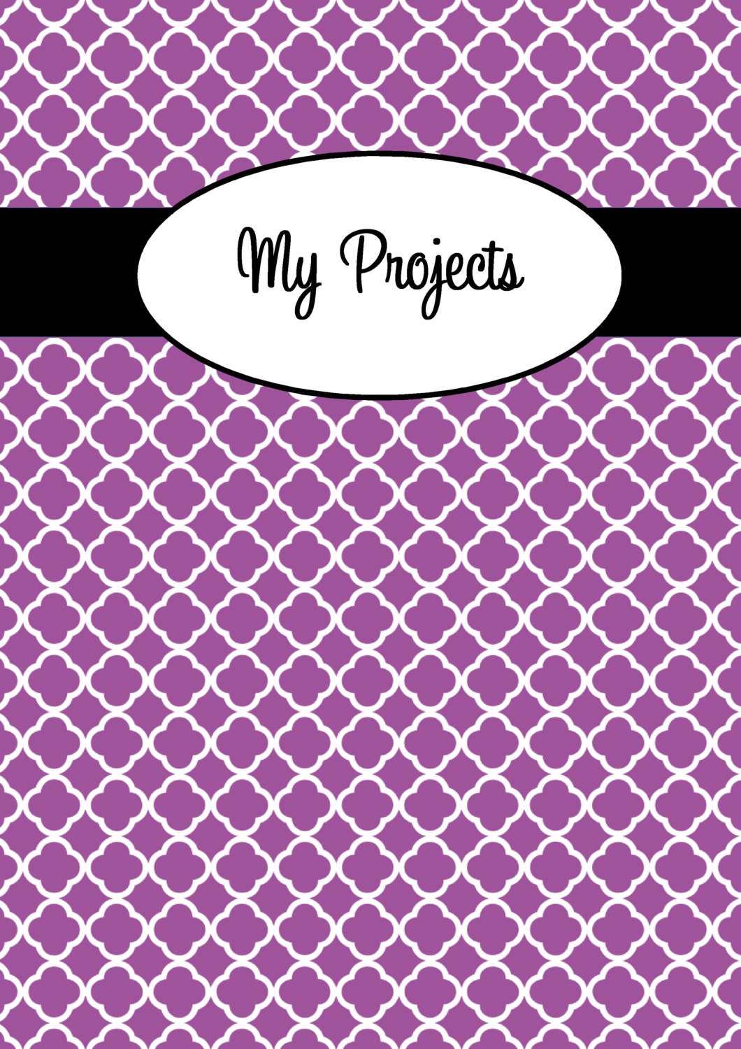 Personalised Printable Binder Cover and Matching Spine