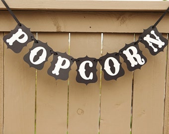 Popular items for popcorn banner on Etsy