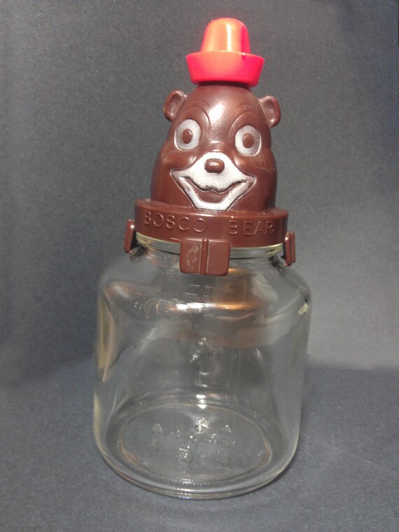 Bosco bear bank vintage 1950's bosco chocolate syrup milk