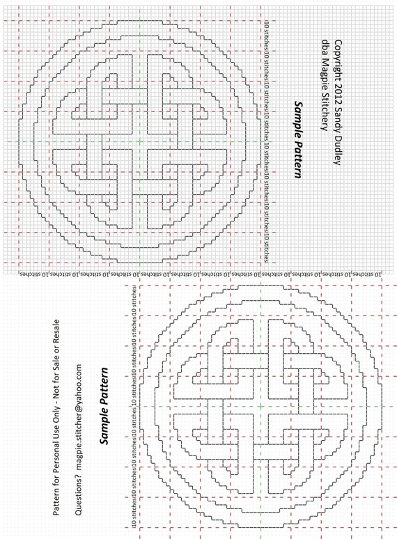 Cross Stitch Rings pattern for many sizes by MagpieStitcher