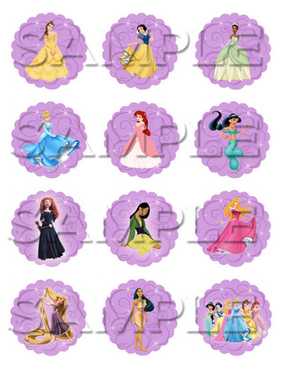 Items similar to Disney Princess Cupcake Toppers on Etsy