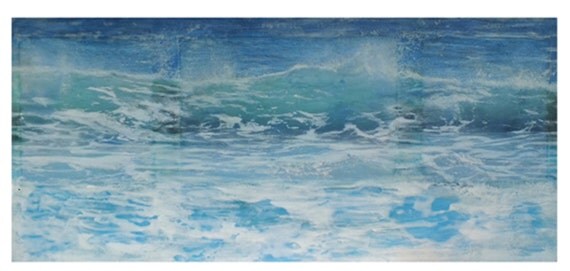 Items similar to encaustic mixed media " Waves Beavertail " Shown in ...