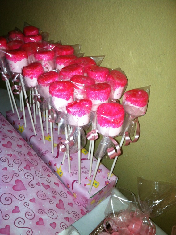 Items similar to Pink marshmallow Pops on Etsy