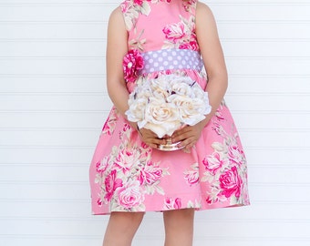 Girls Dress Pattern with Flutter Sleeve How to Sew by tiedyediva