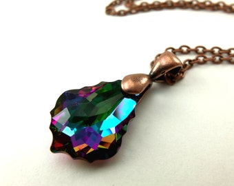 Popular items for rainbow necklace on Etsy