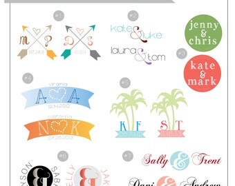 Personalized Wedding Logo Design - Wedding Monogram Digital File