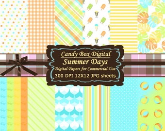 Popular items for summer digital paper on Etsy