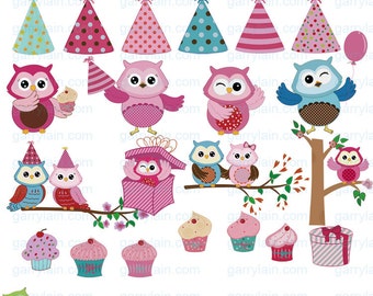 Popular items for birthday owl clipart on Etsy