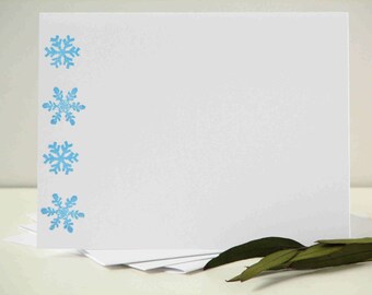 Snowflake note cards | Etsy