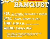 Items similar to Boy Scout or Cub Scout Invitation Card 5x7 PSD ...