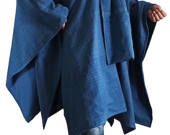 ChomThong Hand Woven Cotton Loose Cloak Jacket J-029-11