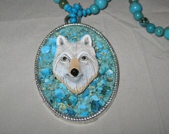 Ceramic wolf head | Etsy