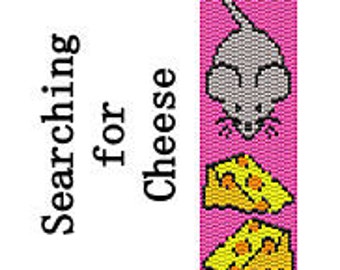Peyote Bracelet Pattern Instant Download Cute Mouse with Cheese Delica ...