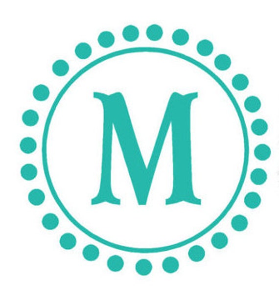 Items similar to Round Name Wall Decal, Custom Monongram, Vinyl Decals ...