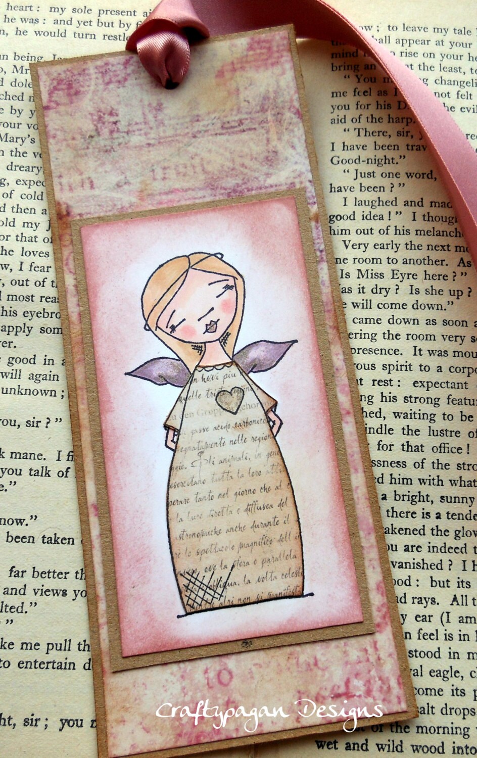Angel Bookmark/ Reading Gift/ Book Mark/Hand by craftypagan