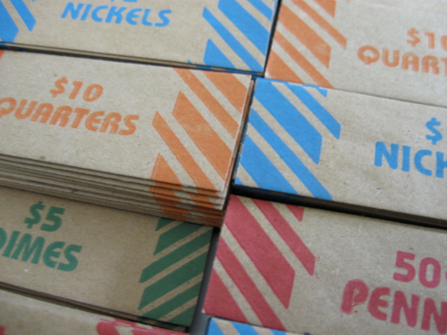 200 Vintage Coin Roll Papers Coin Wrappers Penny Rolls Coin 200-vintage-coin-roll-papers-coin-wrappers-penny-rolls-coin