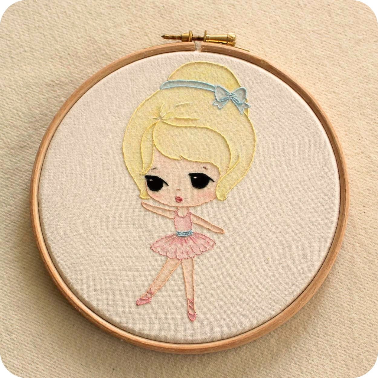 Ballerina pdf Embroidery Pattern Instant Download