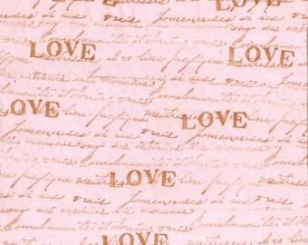 LOVE vintage french script french blue floral by oohLaLaCrafts