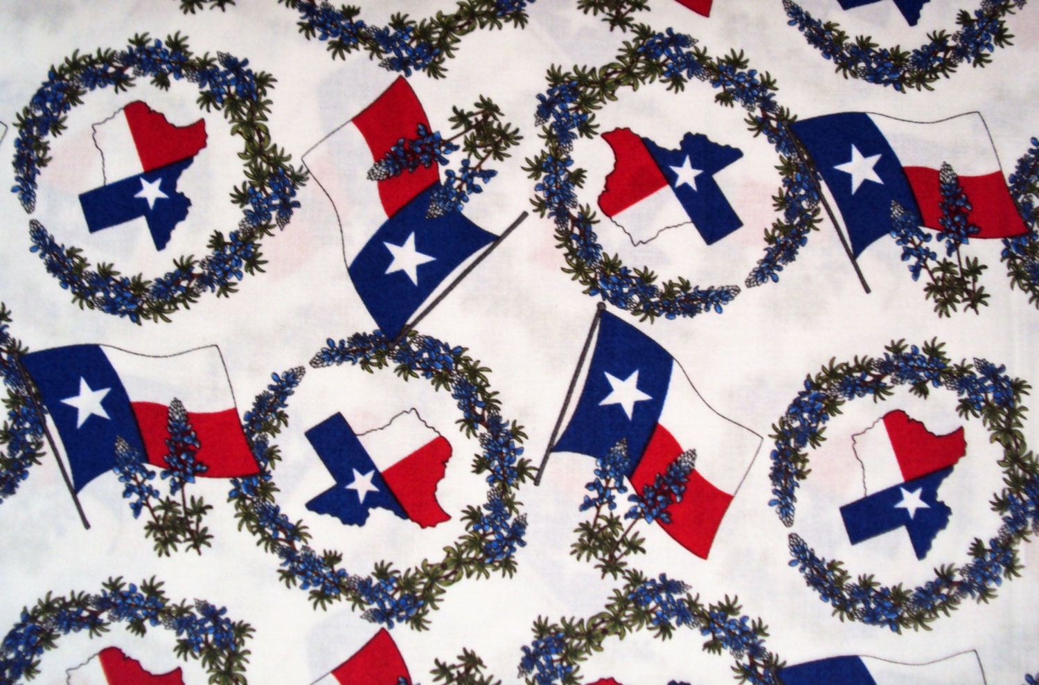 BLUEBONNETS TEXAS Moda western quilt fabric cowboys horses RED